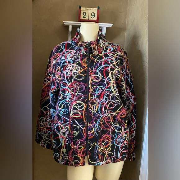 Caroline Rose | Jackets & Coats | Caroline Rose Jacket Art Wear Unique ...